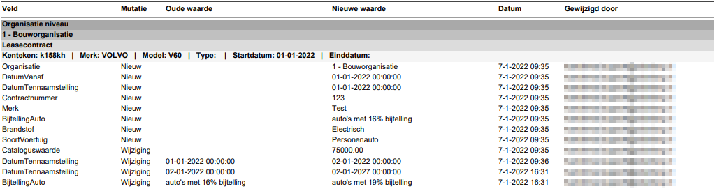 Rapportage Mutatielijst – BCS Helpcenter