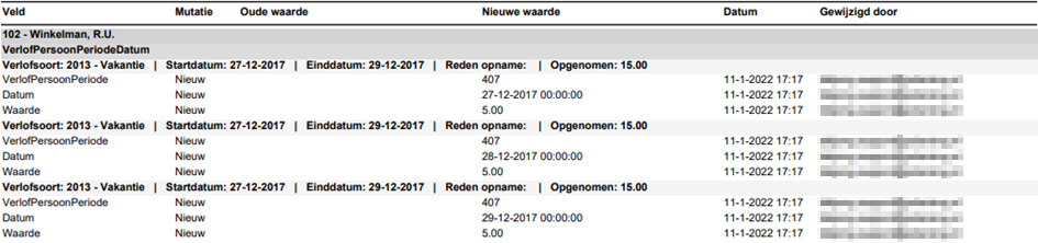 Rapportage Mutatielijst – BCS Helpcenter